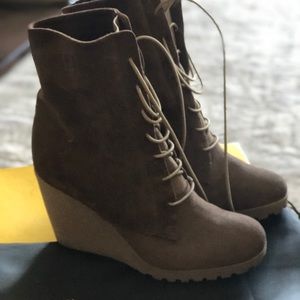 Fendi | Shoes | Fendi Tronchetto Crosta Terra Brown Suede Bootie | Poshmark